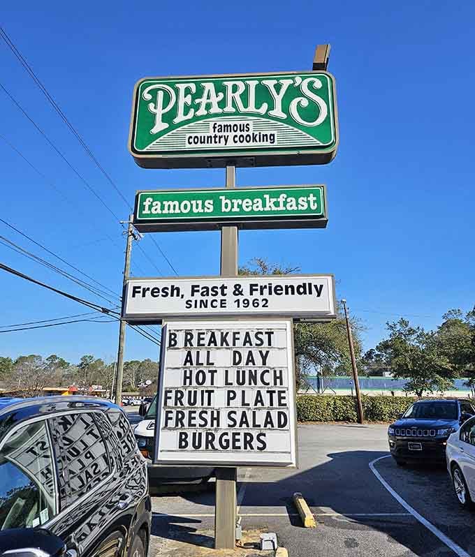 That sign promising breakfast all day is the kind of commitment we all need in our lives.