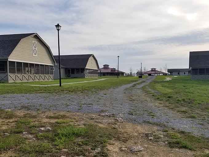 Open fields and rustic barns create the perfect backdrop for equestrian adventures and country living.