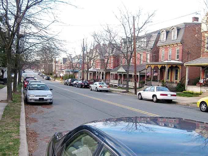 Tree-lined residential streets show that Phoenixville's charm extends well beyond its bustling downtown corridor.