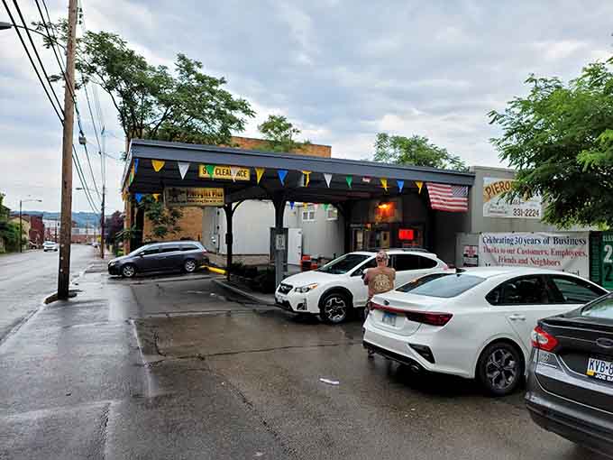 Cars line up like it's a concert venue, except the main attraction is handmade pierogies worth the pilgrimage.