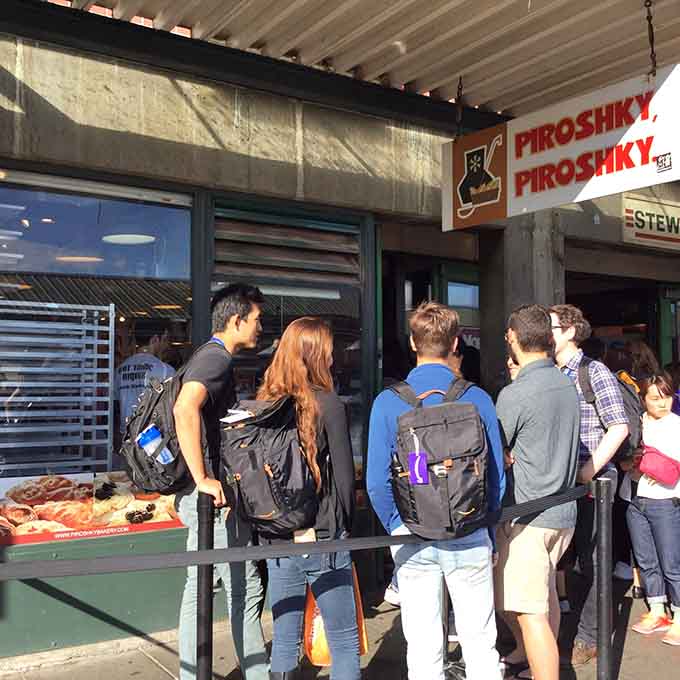 That line stretching down the block tells you everything you need to know before you even taste a single crumb.