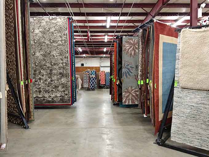 Rugs rolled and ready, adding warmth and pattern to transform any room from bland to absolutely grand.