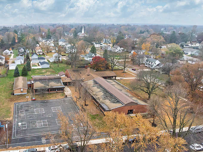 From above, Princeton looks like a town that knows exactly what it is and isn't apologizing for any of it.