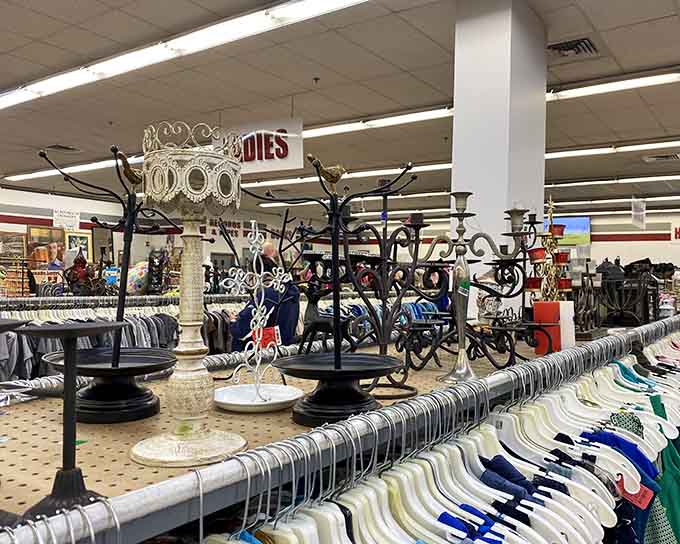 Decorative stands and home accents prove that one person's "what was I thinking" is another person's perfect centerpiece.