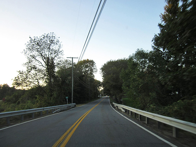 That perfect pavement cutting through endless green is basically nature's way of saying "you're welcome" to stressed-out Connecticut residents.