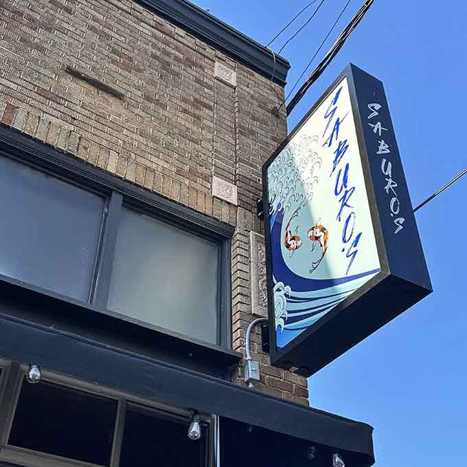 The simple signage outside belies the extraordinary sushi experience that's made this place legendary.