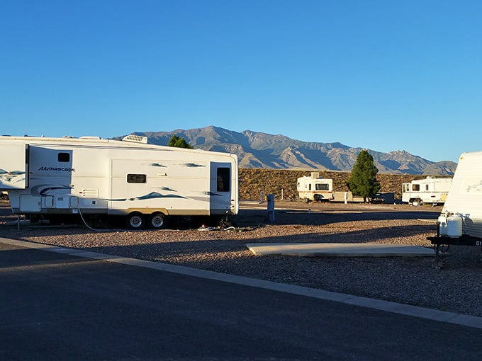 RV camping with those mountain views means waking up to scenery that beats any hotel room window in existence.