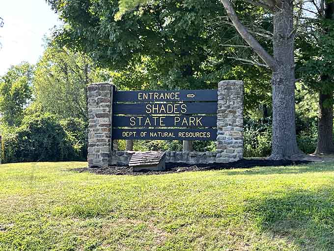 The entrance sign that marks the beginning of your escape from everything that's been stressing you out.