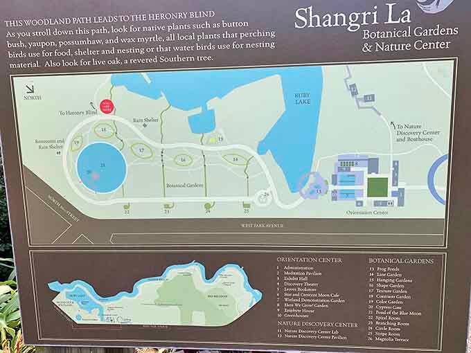 This map is your treasure guide to 252 acres of natural beauty—plan your route or just wander aimlessly, both strategies work.