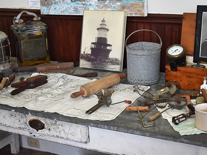 Maritime artifacts and domestic tools tell stories of daily life when keeping the light burning was literally a life-saving responsibility.