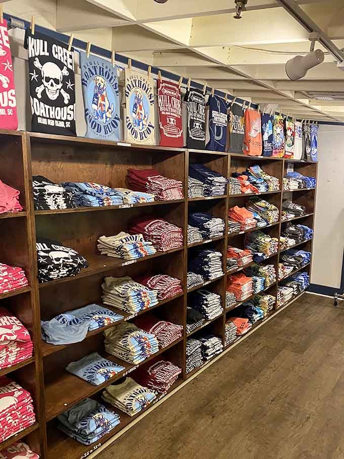 Take home a t-shirt so you can prove this magical waterfront meal actually happened to you.