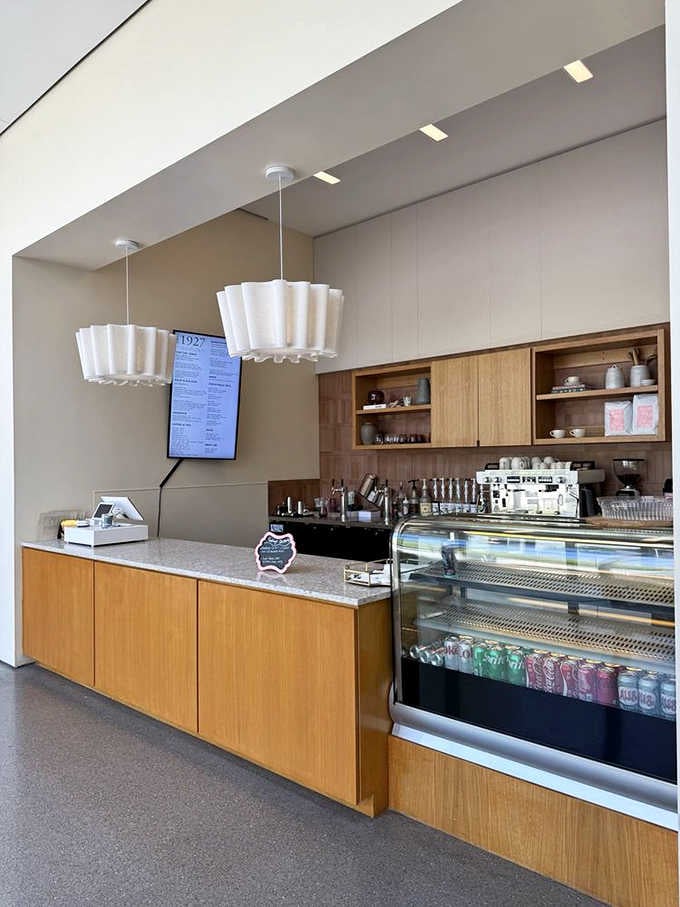 The museum caf&eacute; offers modern comfort with clean lines, perfect for processing all that visual stimulation over coffee.