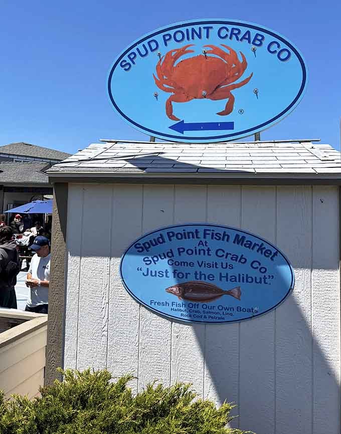 The cheerful signage and crab logo announce you've found the spot locals have been keeping semi-secret.