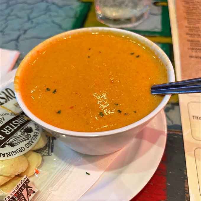 Rich, velvety lobster bisque that tastes like the ocean gave you a warm, delicious hug in a bowl.