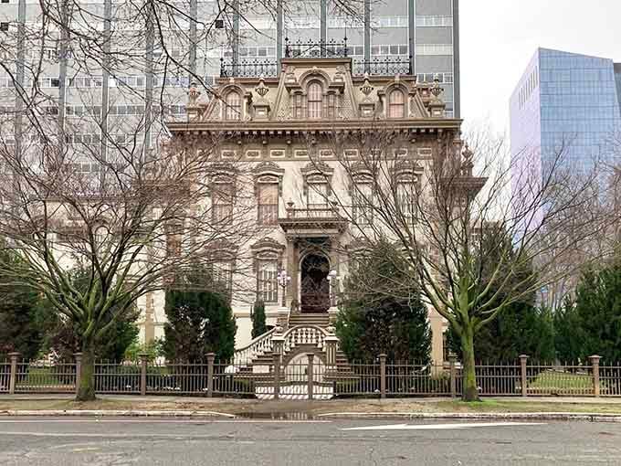 The mansion stands proudly against modern Sacramento, a Victorian survivor thriving in the 21st century landscape.