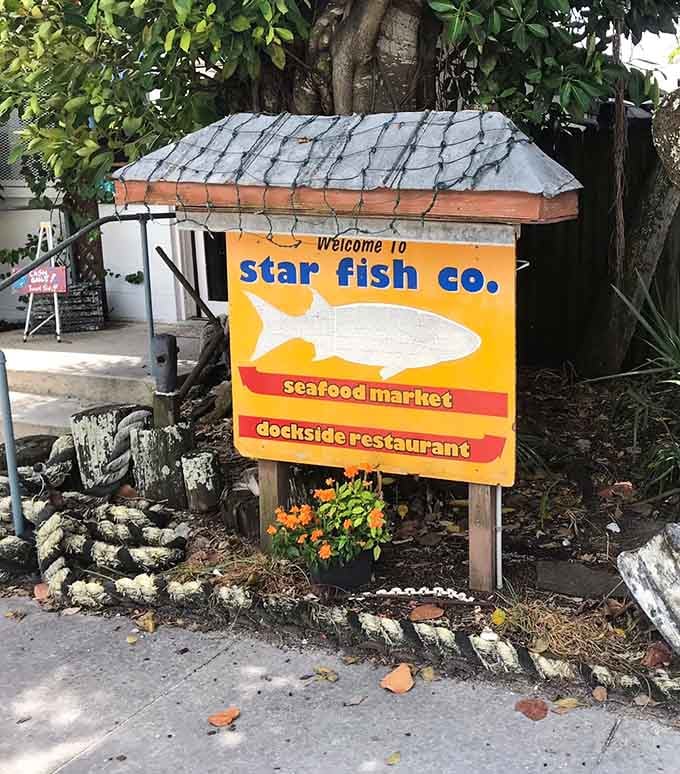 The Star Fish Co. sign welcomes you to authentic Florida dining, where the fish is fresh and pretension is nonexistent.
