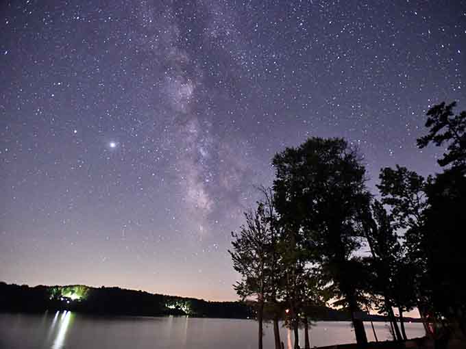 The Milky Way stretching across the sky, reminding you there's more to life than your phone screen.