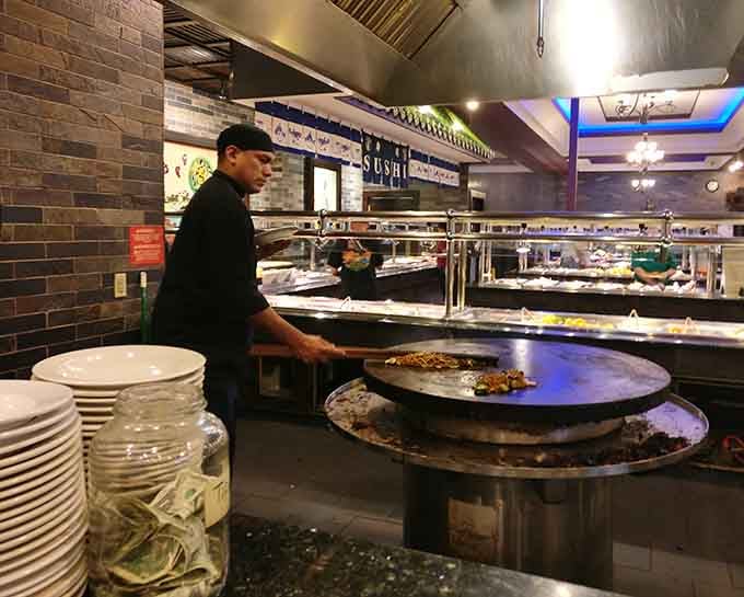 Behind the scenes where skilled grill masters work their magic, transforming your selections into personalized stir-fry masterpieces daily.