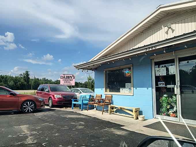 The welcoming exterior complete with outdoor seating for those perfect North Carolina weather days.