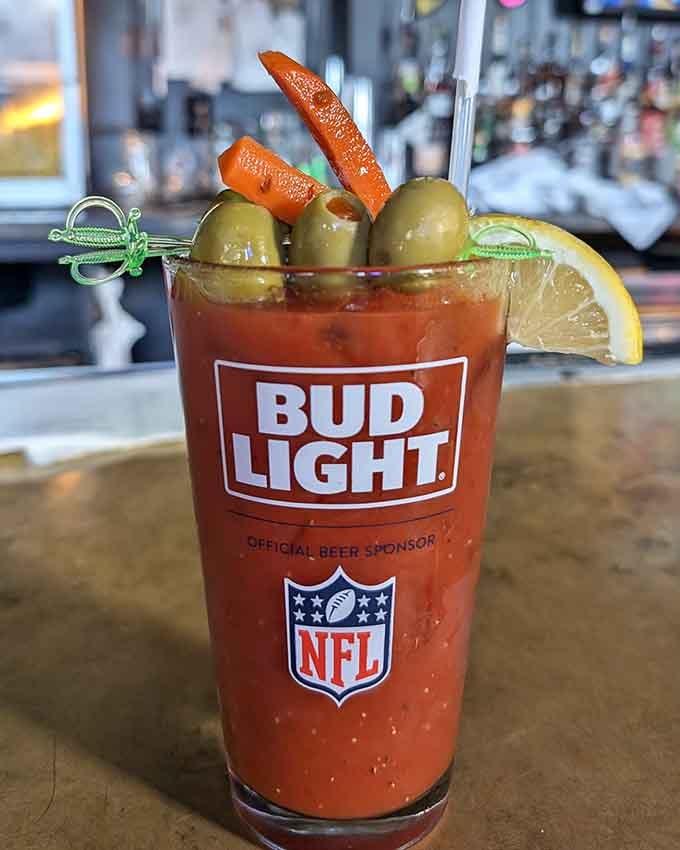 That Bloody Mary comes garnished with enough vegetables to technically count as a salad, making brunch both virtuous and delicious simultaneously.