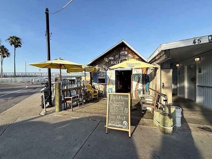 The chalkboard sign welcoming guests proves this place has been doing hospitality right since long before it became trendy marketing.