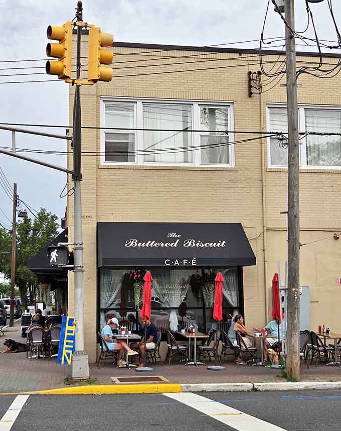 The corner location makes The Buttered Biscuit easy to find and impossible to forget once you've eaten there.