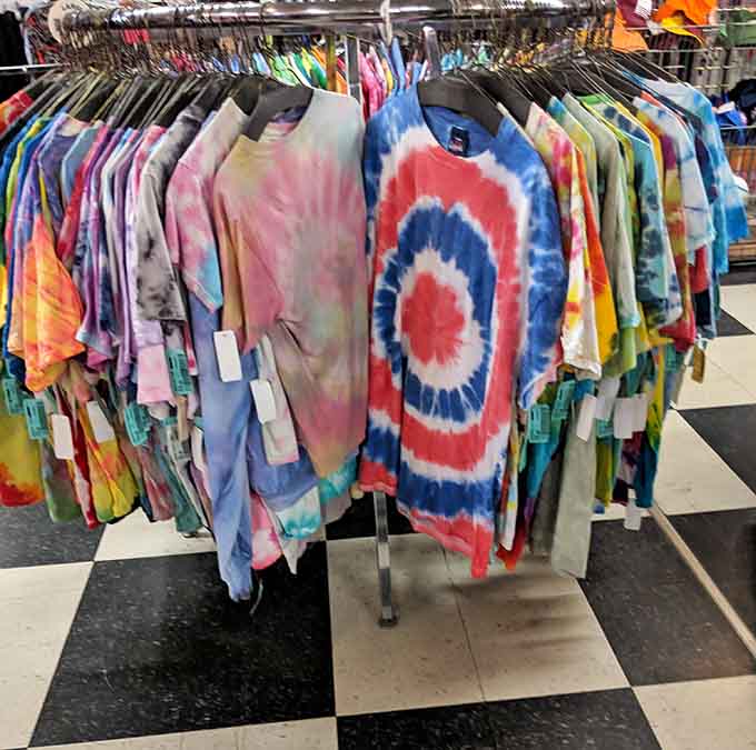 Tie-dye shirts so gloriously psychedelic they might actually transport you back to Woodstock. Groovy, man.