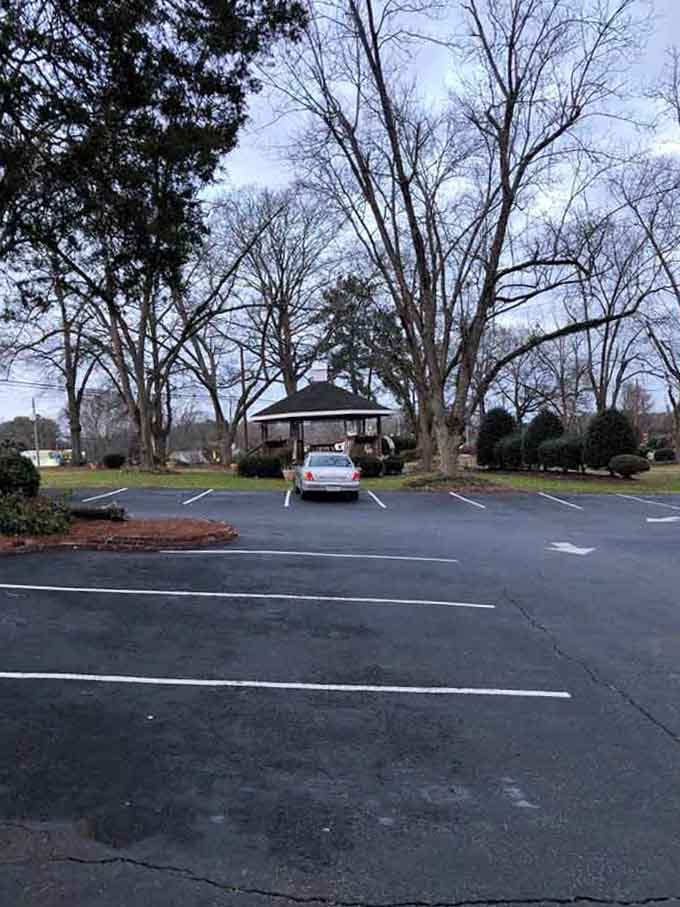 That modest parking lot belies the grand feast waiting inside those historic walls just steps away.