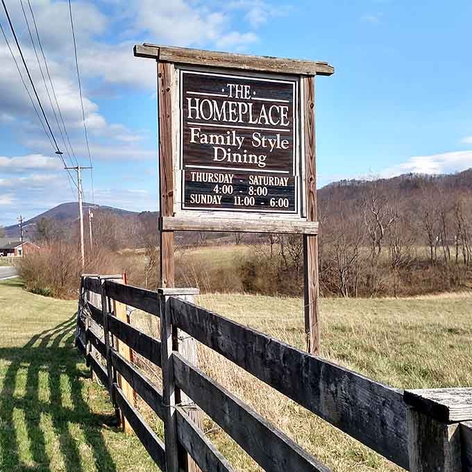 That sign tells you everything you need to know: family-style dining, limited hours, unlimited deliciousness awaits.