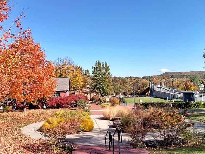 Turner Falls rushes over ancient rocks, providing the soundtrack to countless picnics and proposals through the decades.