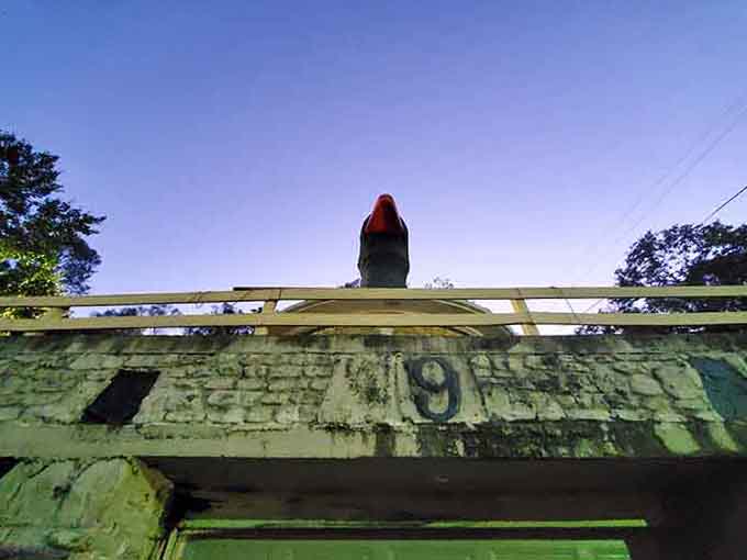 Looking up at this magnificent bird makes you wonder what inspired such glorious architectural madness.