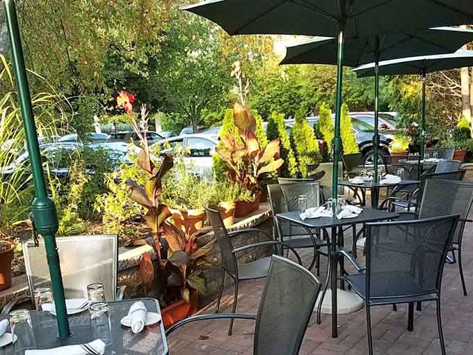 Outdoor seating for those perfect Connecticut evenings when dining al fresco feels like the only reasonable choice.