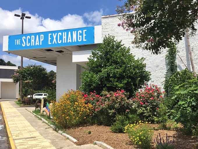 The exterior garden blooms with the same philosophy as what's inside: nothing goes to waste, everything has potential.