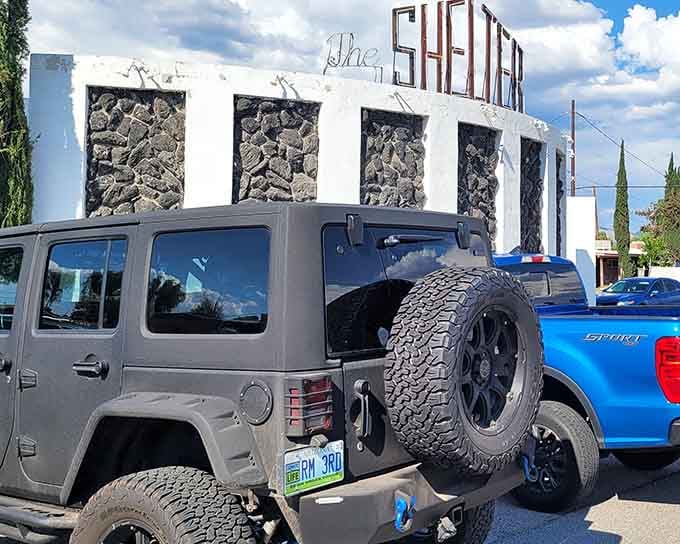 The parking lot view shows this isn't some corporate chain, just an authentic local gem worth seeking out deliberately.