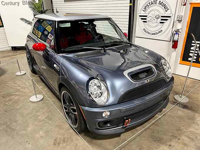 Even Mini Coopers get the museum treatment here, proving that fun comes in all sizes and configurations.