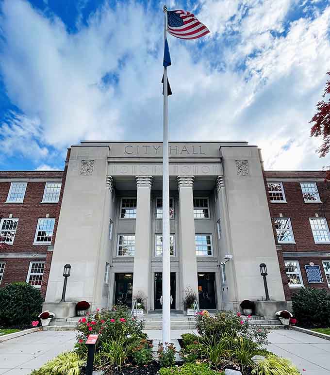 City Hall's Art Deco facade stands proud, representing civic pride and architectural beauty from a more elegant era.