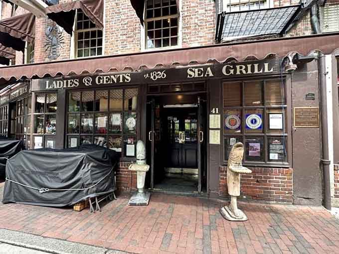 The entrance that's welcomed everyone from founding fathers to modern foodies seeking authentic New England flavor.