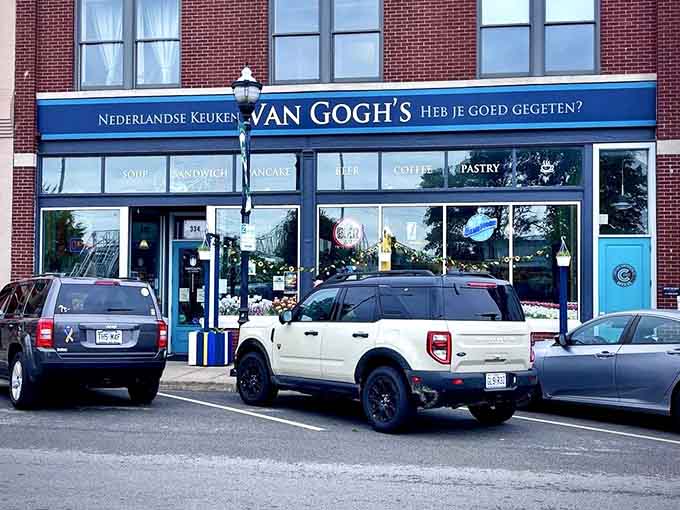 Finding parking is easier than pronouncing "Nederlandse Keuken," which translates to "Netherlands Kitchen" for the curious.