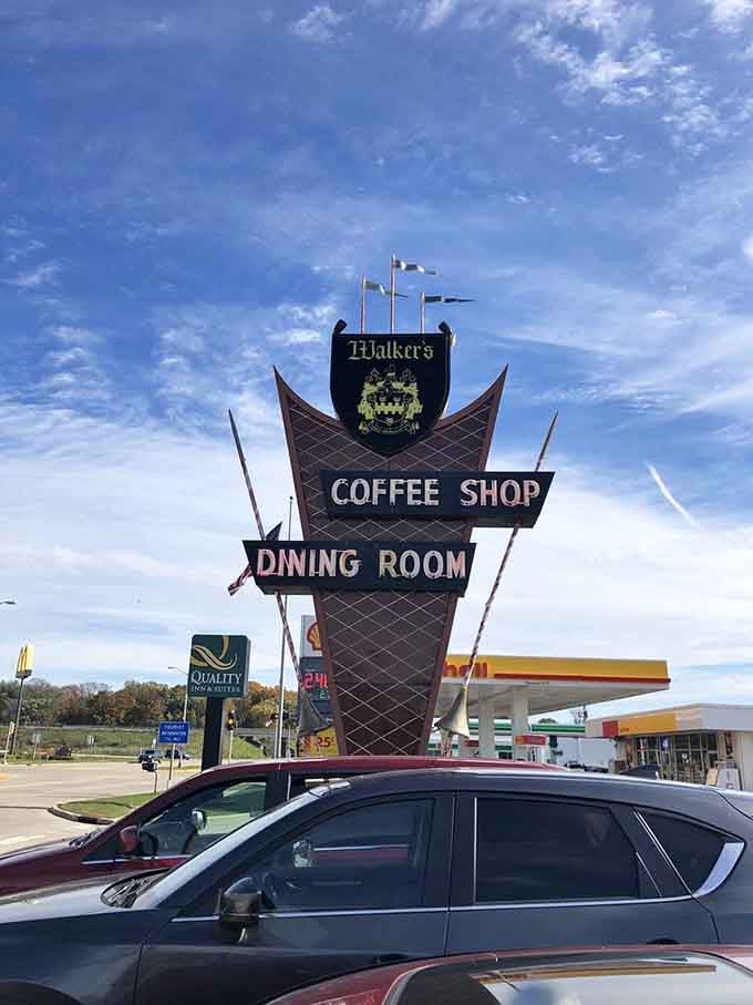 That vintage roadside sign is a beacon for anyone who appreciates diners that have earned their stripes through consistency.