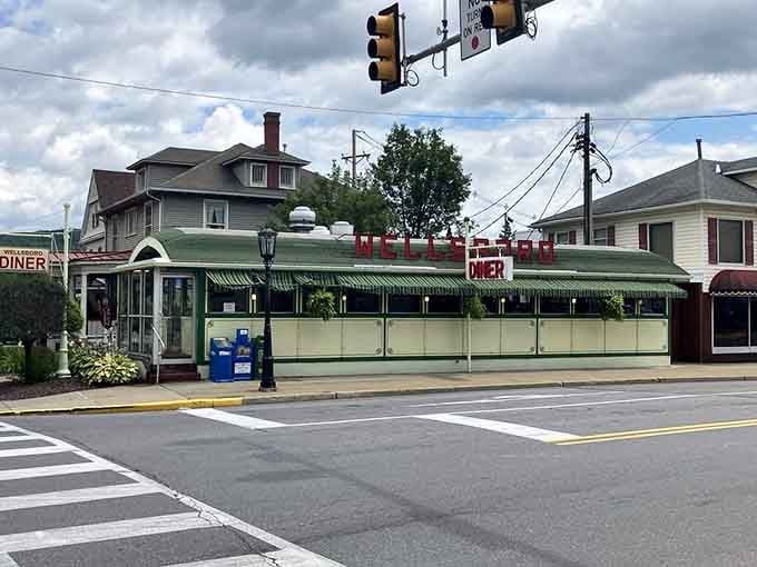 From across the street, this vintage beauty stands proud on Main Street like a postcard from better times.