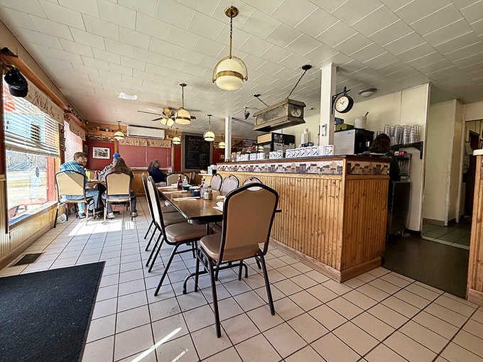 Another view of this cozy space where strangers become friends over coffee and incredible homemade pie.