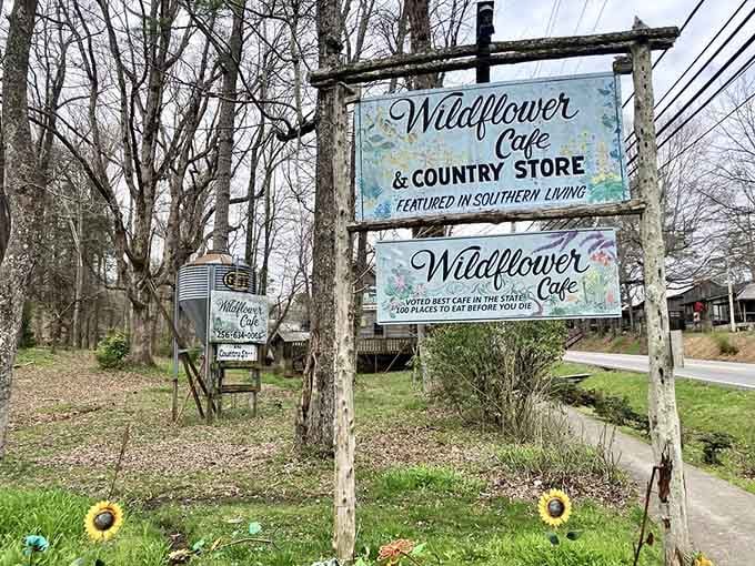 The roadside sign proudly announces this hidden gem, featured in Southern Living because excellence doesn't stay secret long.