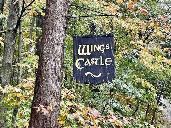 The sign that confirms you've actually found this place and didn't just imagine the whole thing.