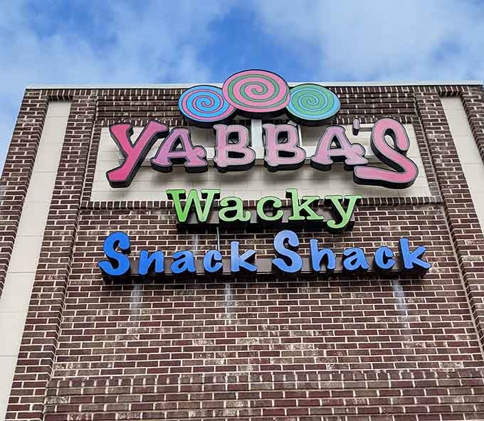 The exterior sign with its swirling lollipops announces loud and clear that boring doesn't live here anymore.