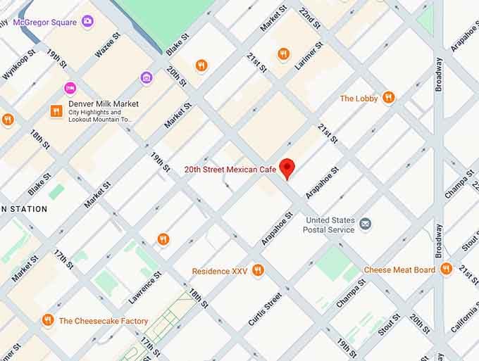 16. 20th street mexican cafe map