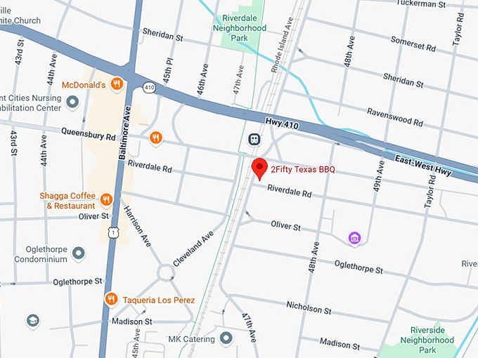 16. 2fifty texas bbq map