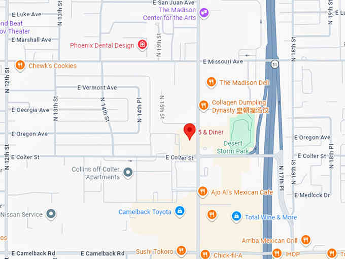 16. 5 & diner map