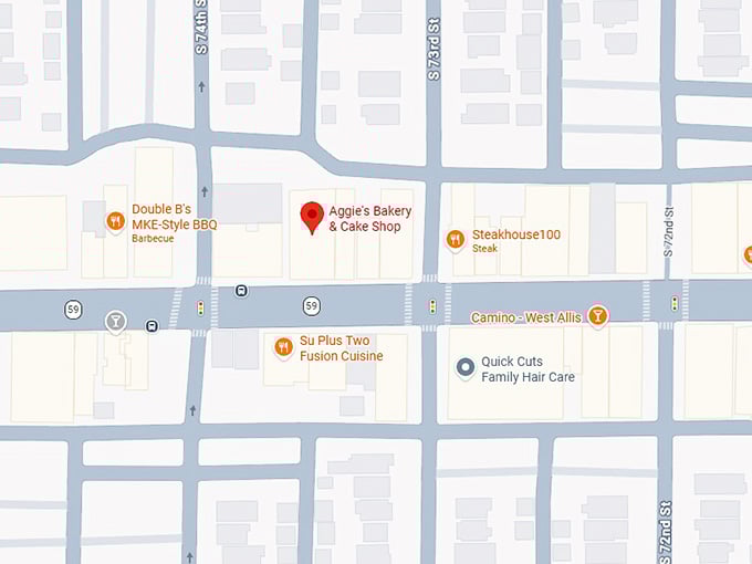 16. aggie's bakery & cake shop map