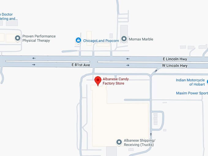 16. albanese candy factory store map