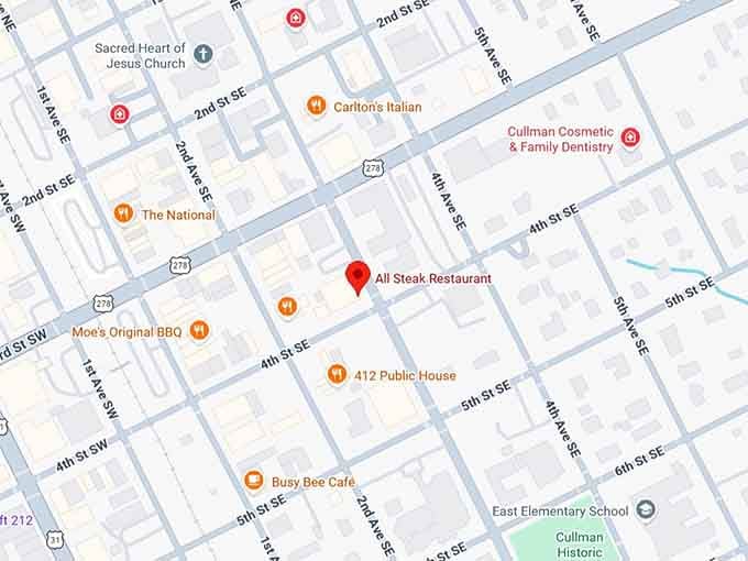 16. all steak restaurant map